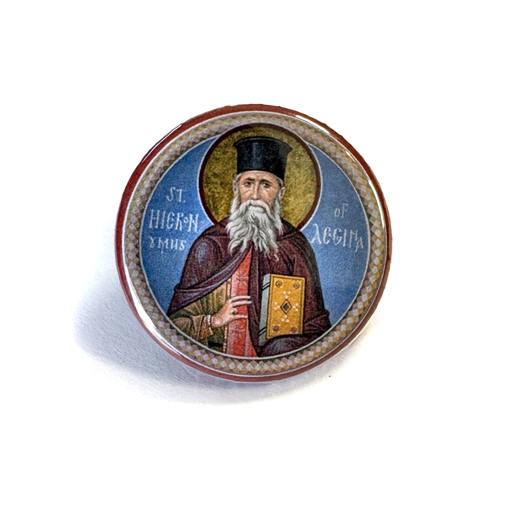 St. Hieronymus of Aegina - Button – St. John’s Monastery Shop