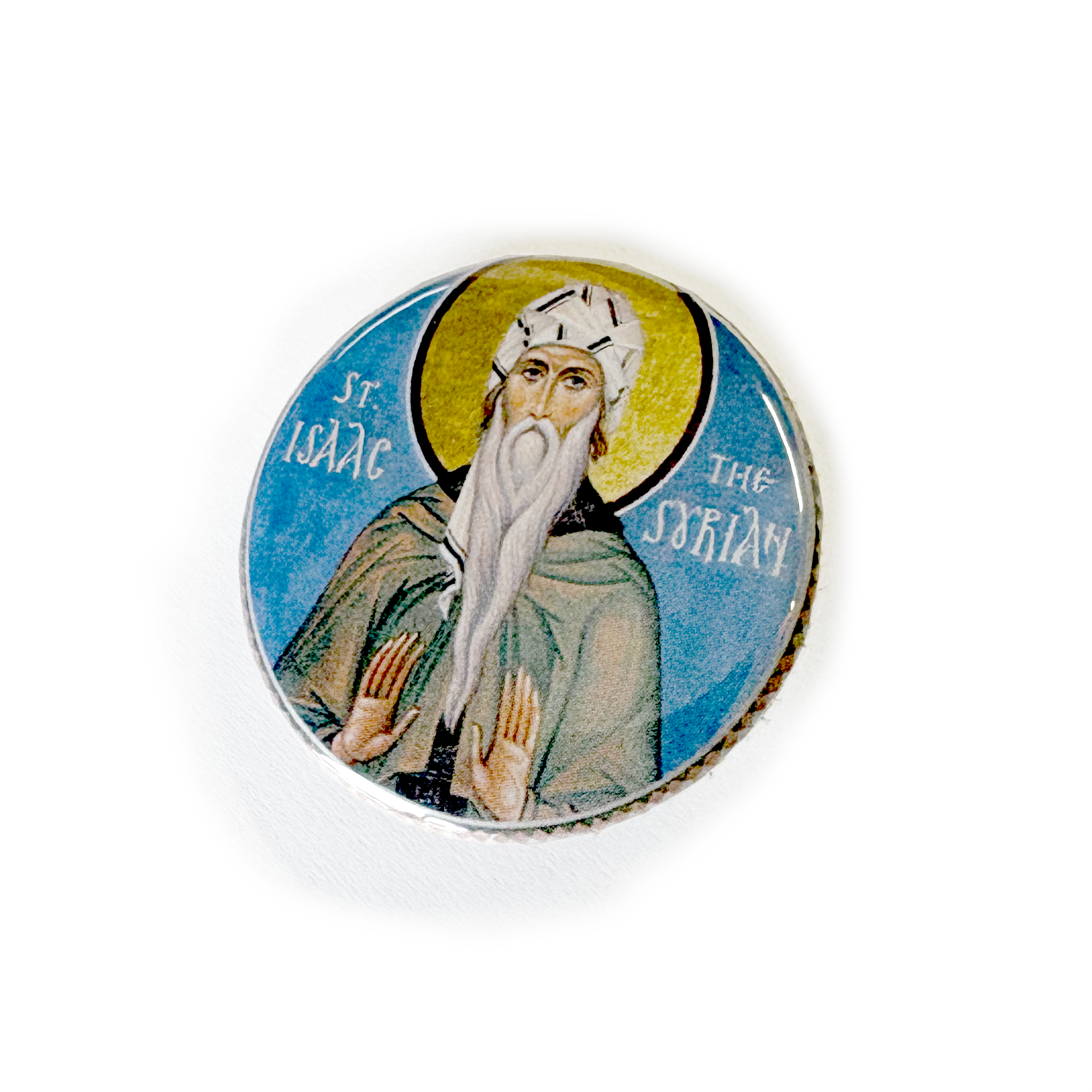 St. Isaac the Syrian - Button – St. John’s Monastery Shop